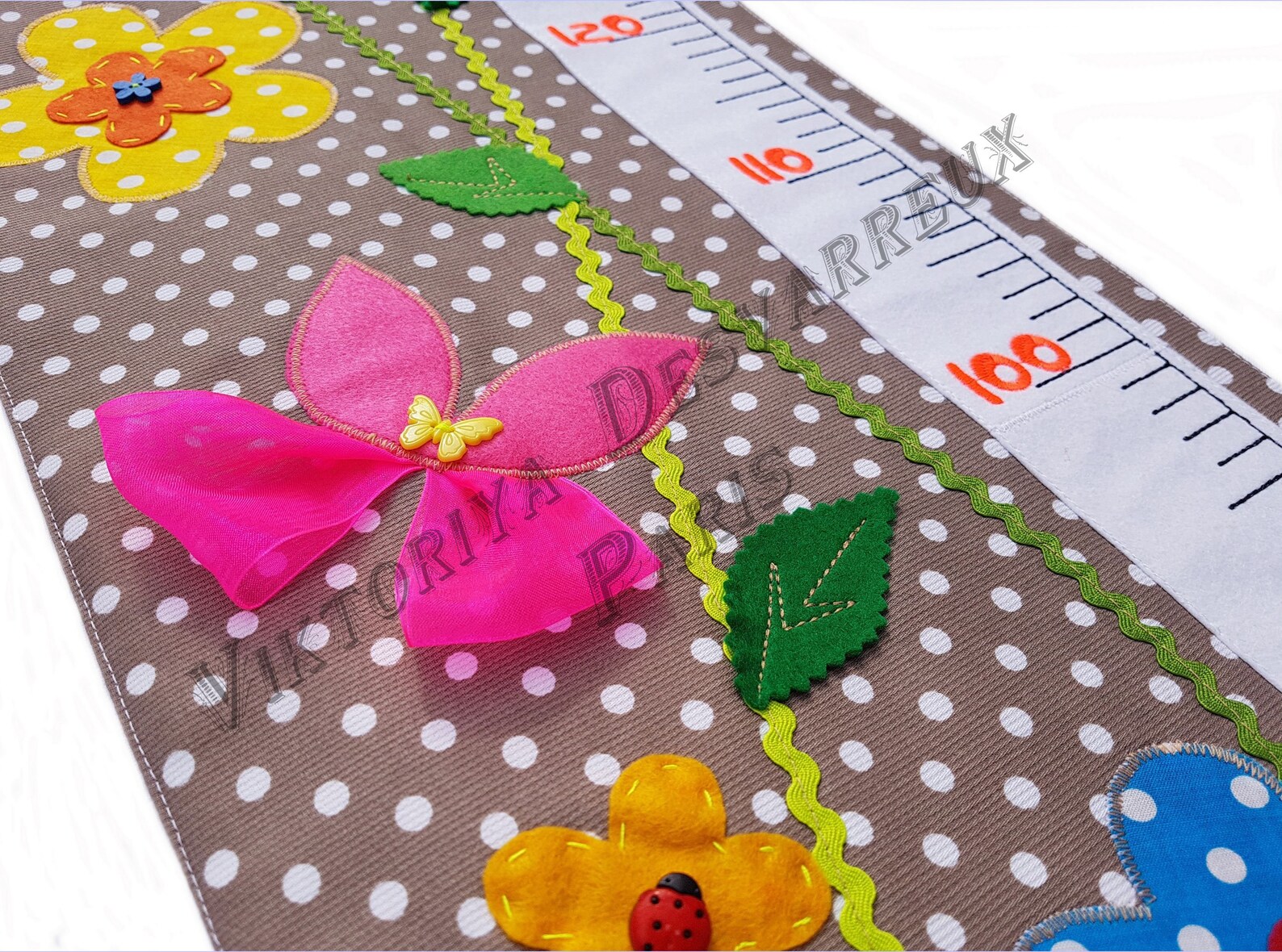 Fabric Growth Chart for Girls Personalized Kids Growth Chart - Etsy