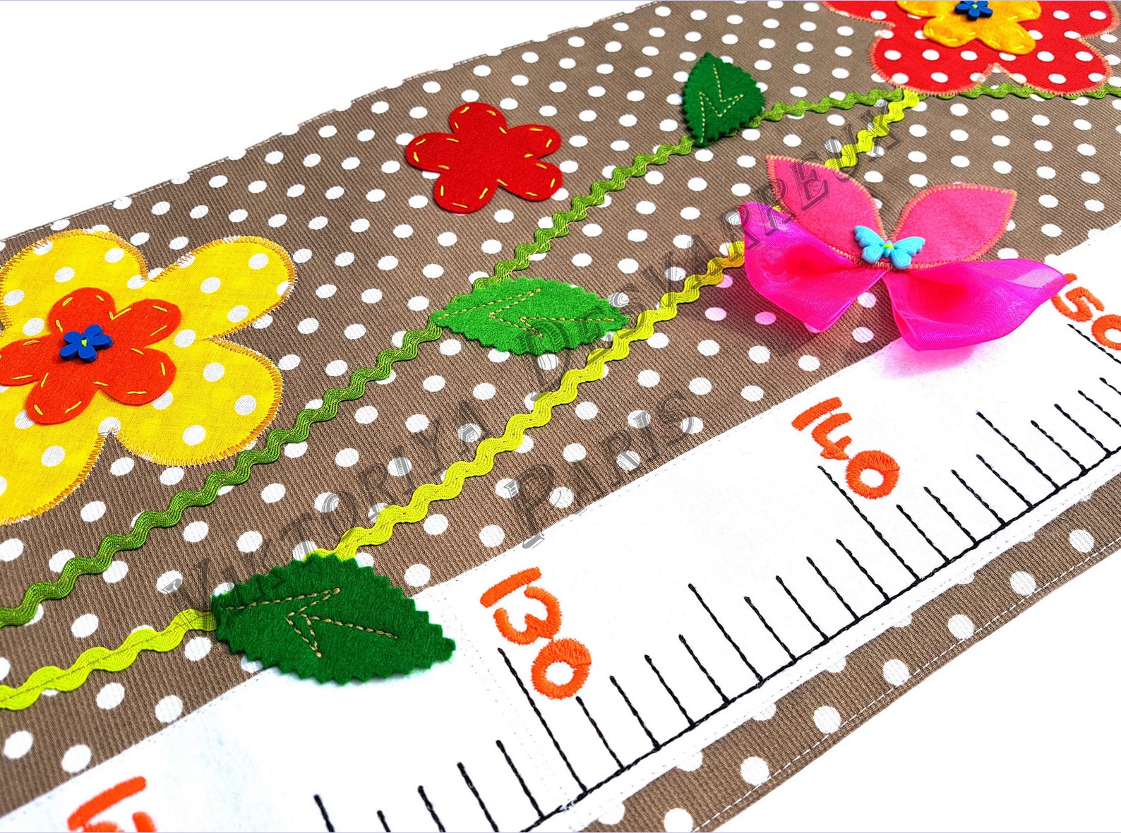 Fabric Growth Chart for Girls Personalized Kids Growth Chart - Etsy