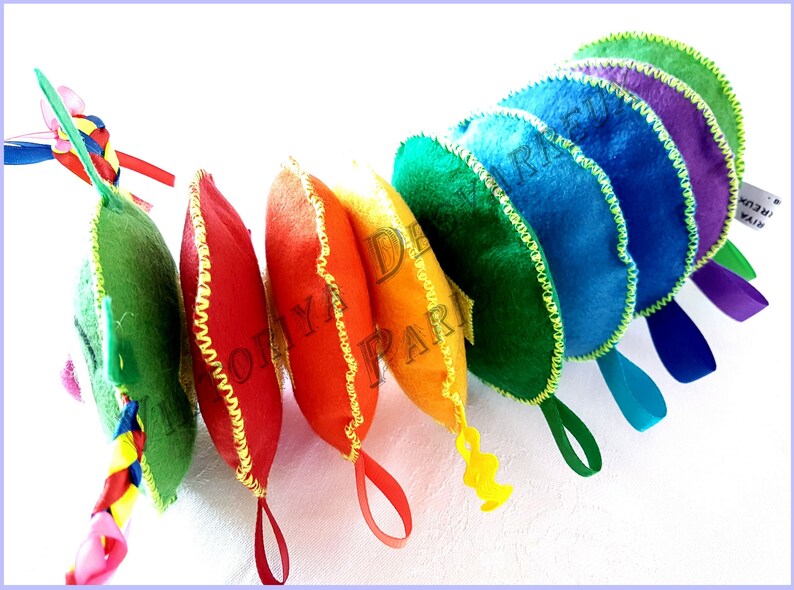 Color Matching Game Caterpillar Rainbow Sorting and Colour - Etsy