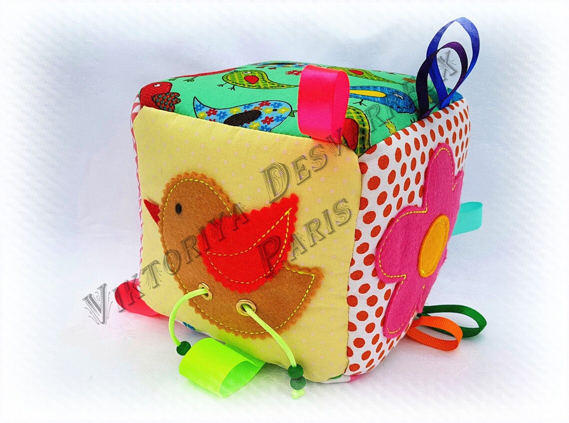 Baby Soft Block Fabric Baby Sensory Blocks Taggie Cube - Etsy