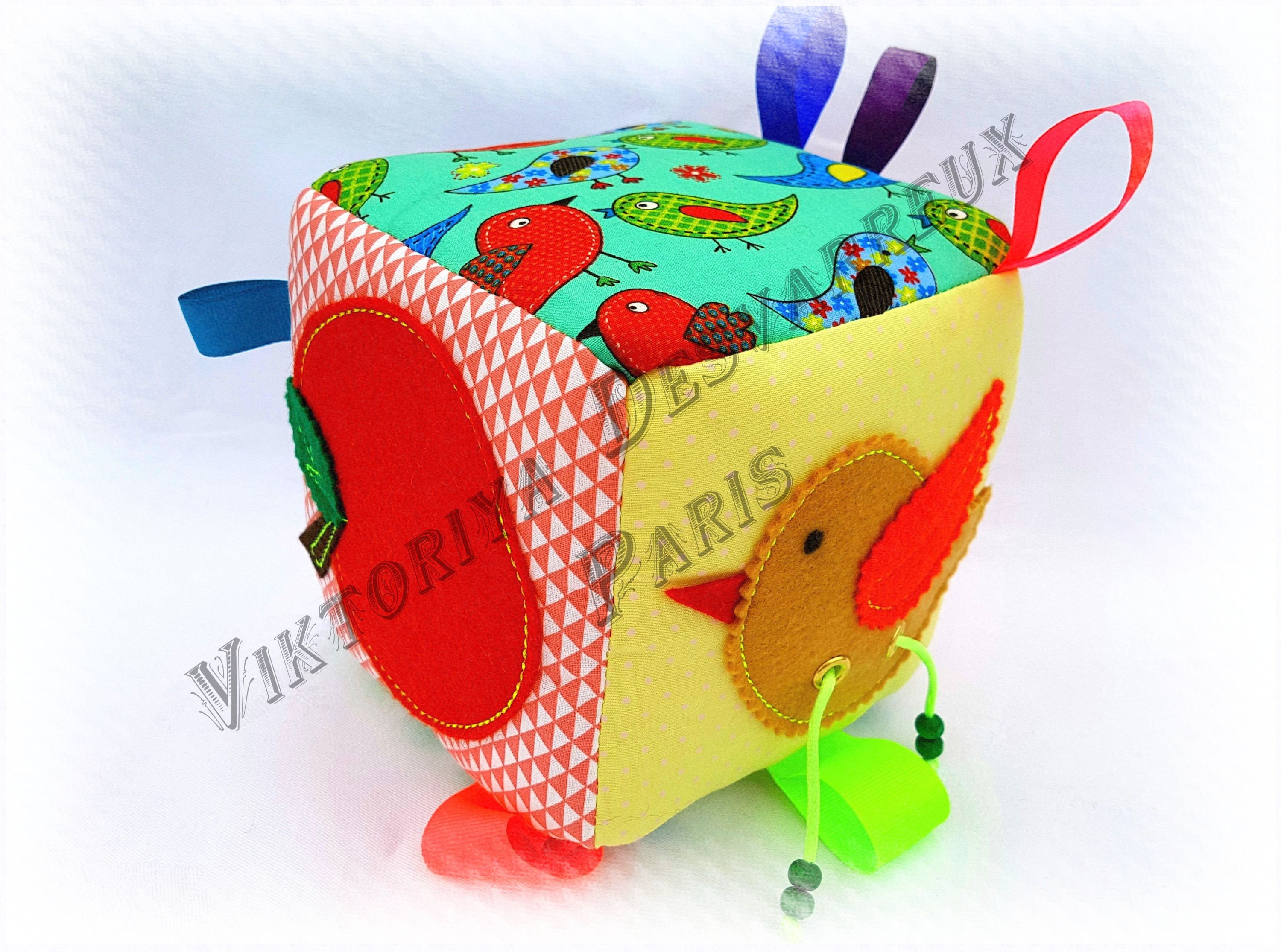 Baby Soft Block Fabric Baby Sensory Blocks Taggie Cube - Etsy