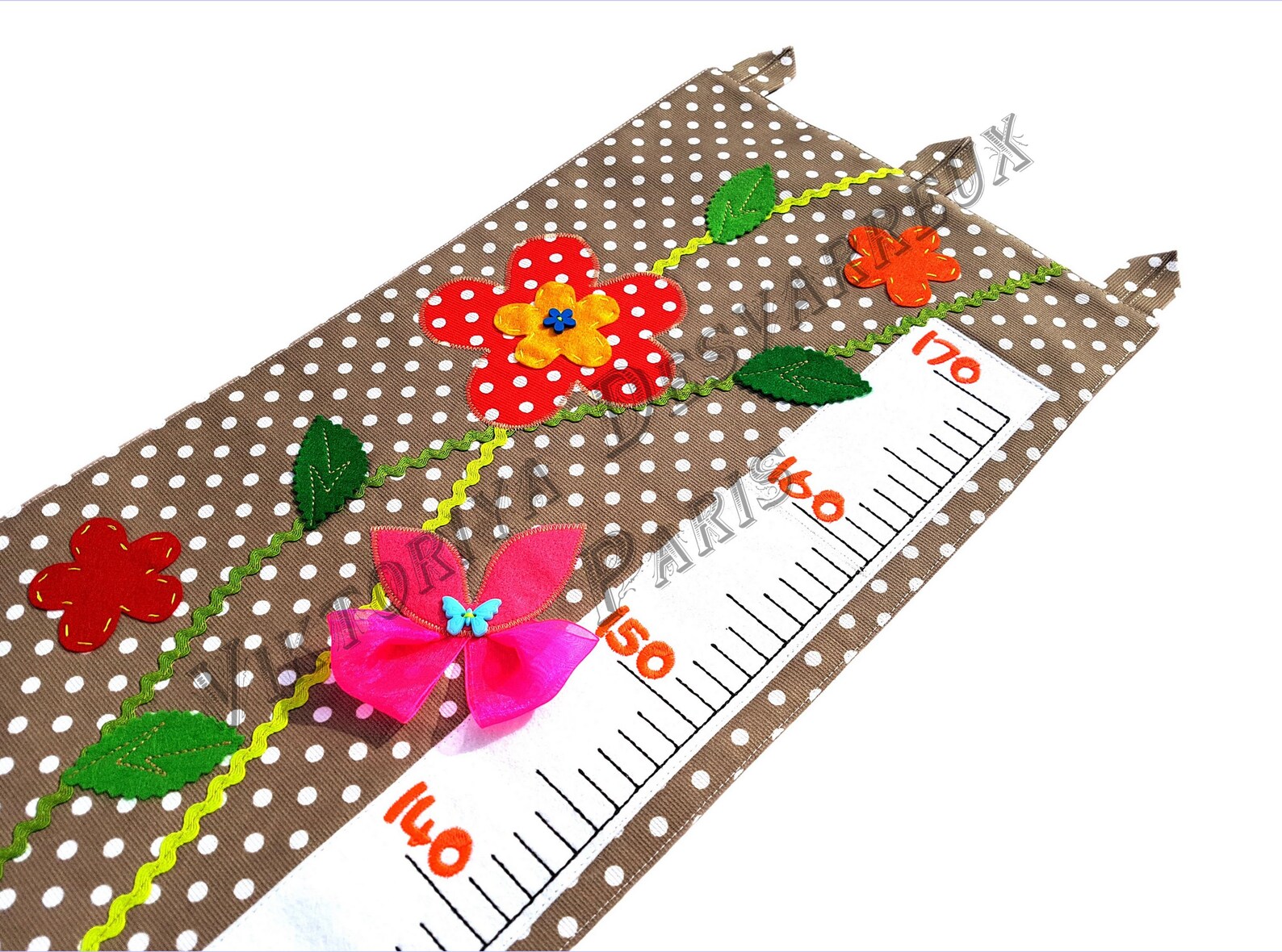 Fabric Growth Chart for Girls Personalized Kids Growth Chart - Etsy