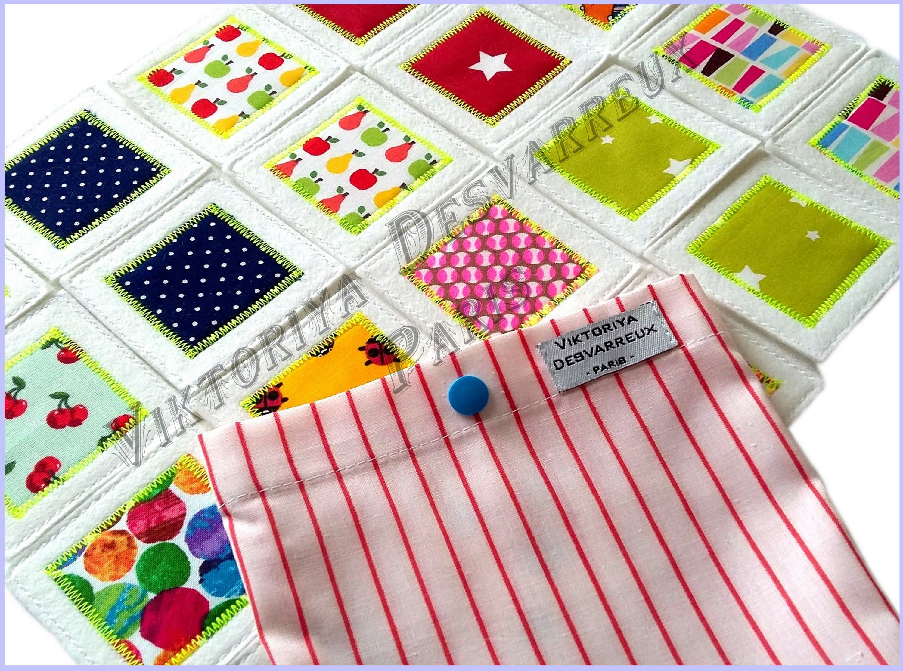 Fabric Memory Game Color Matching Game 20 Cards Busy Bags | Etsy