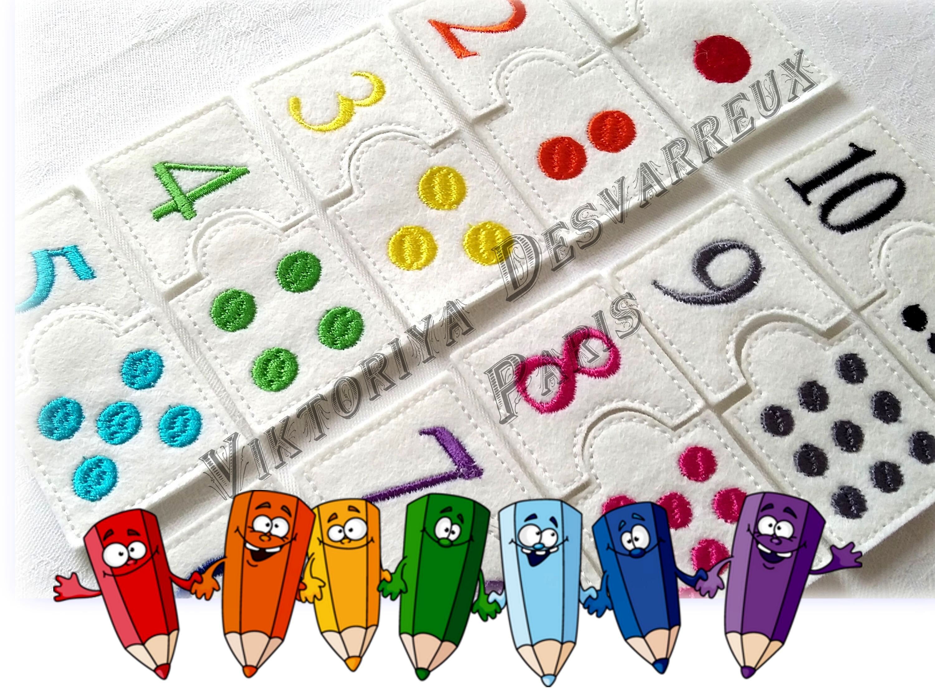 Numbers Matching Puzzles Learning Number Puzzle Soft | Etsy