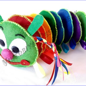 Color Matching Game Caterpillar Rainbow Sorting and Colour - Etsy