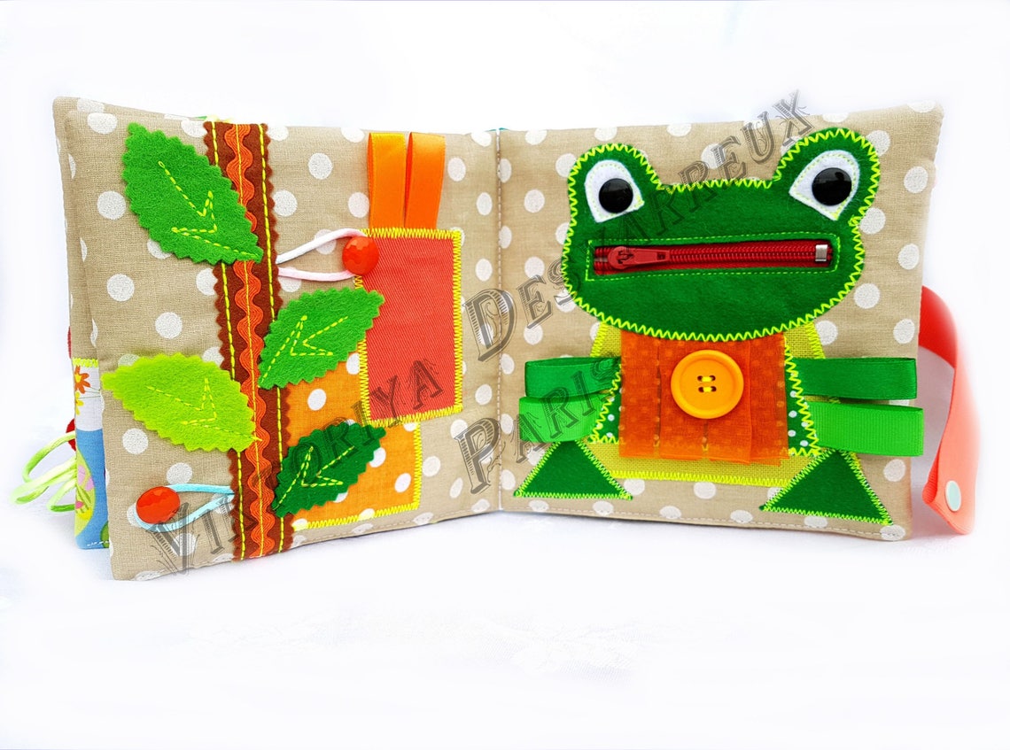 Montessori Toddler Quiet Book, Activity Soft Busy Book, Zipper, Buckle ...