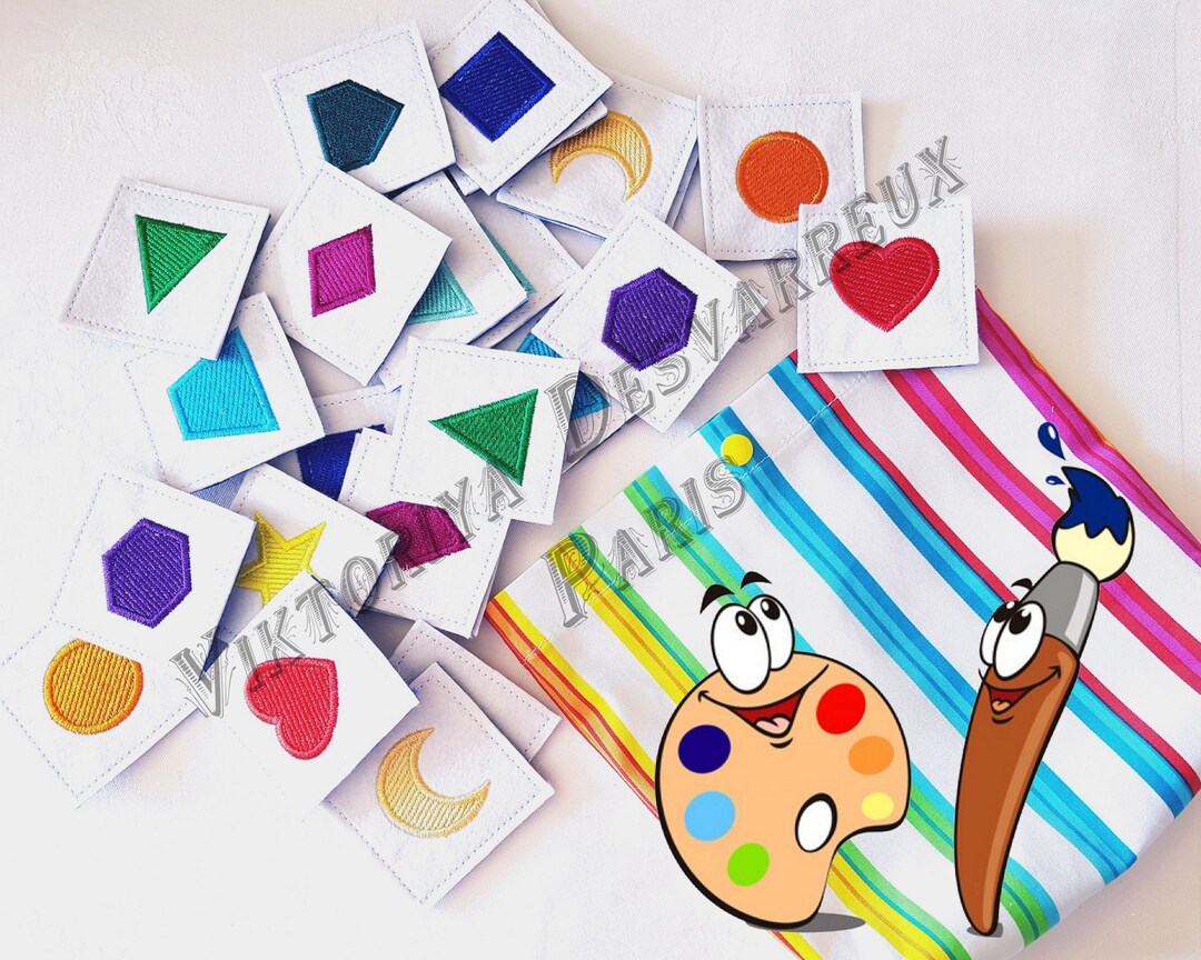 24 Memory Carts Game, Shower Memory Game, Geometric Shapes, Geometric ...