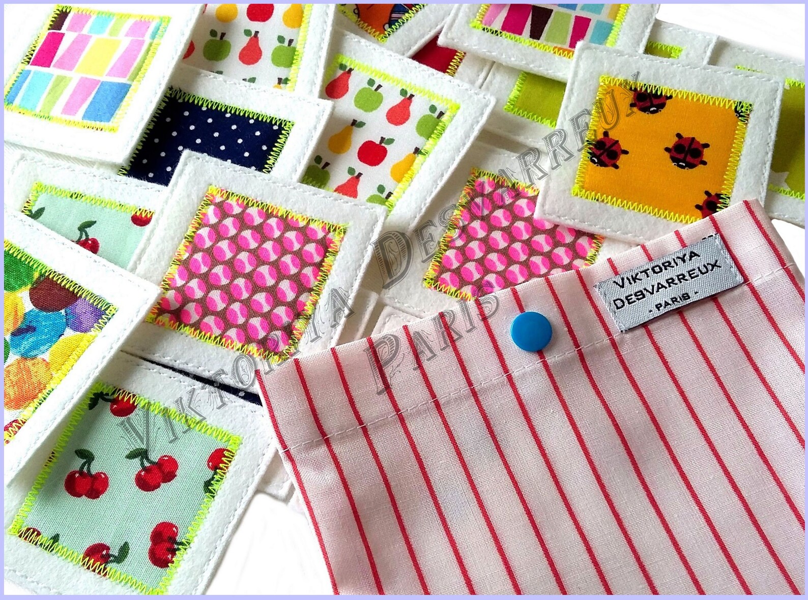 Fabric Memory Game, Color Matching Game 20 Cards , Busy Bags, Toddler ...