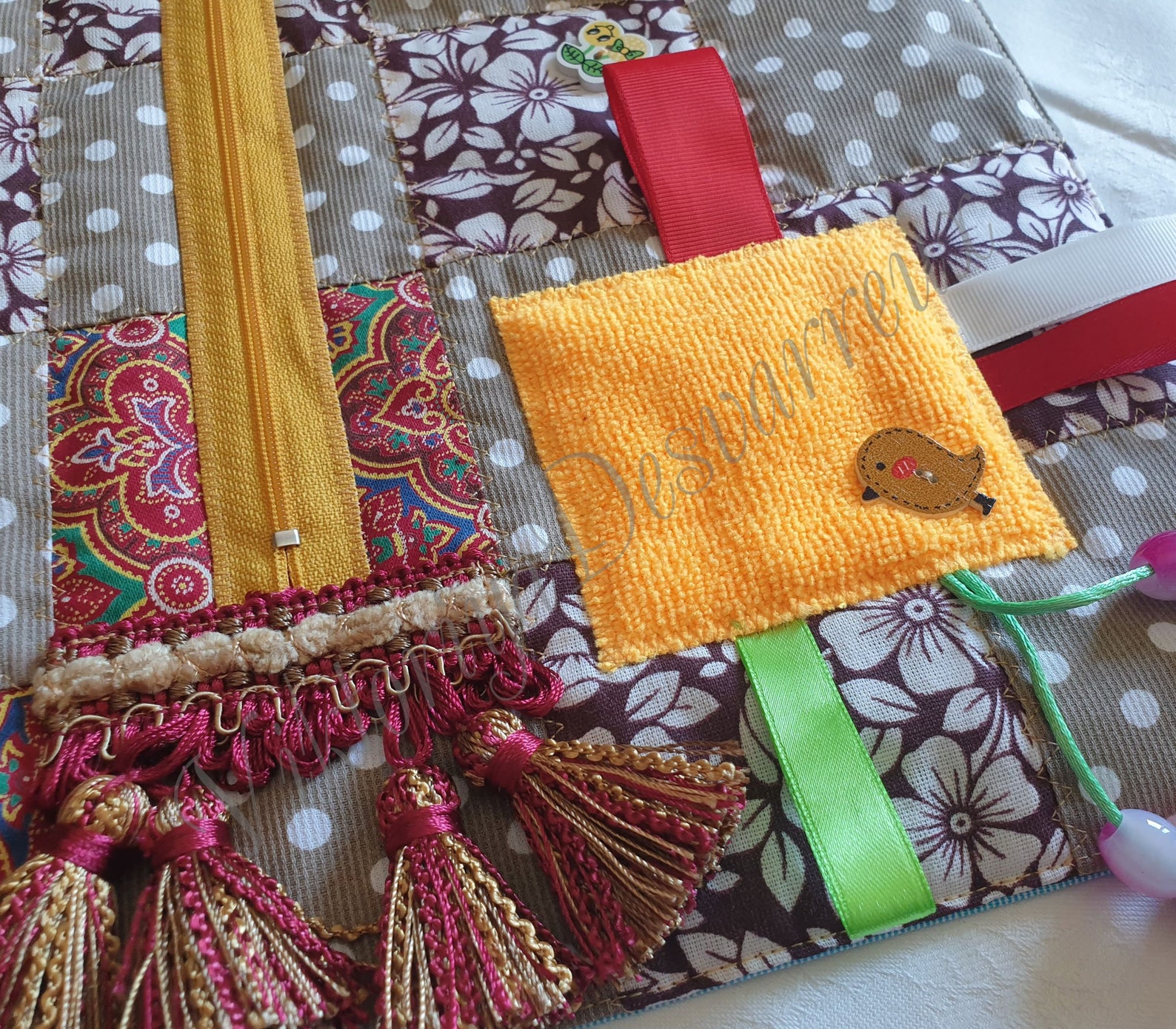 Fidget Quilt, Activity Blanket, Busy Blanket for Alzheimer's / Dementia ...