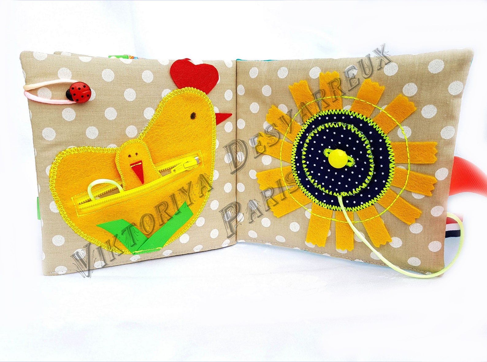 Montessori Toddler Quiet Book, Activity Soft Busy Book, Zipper, Buckle ...