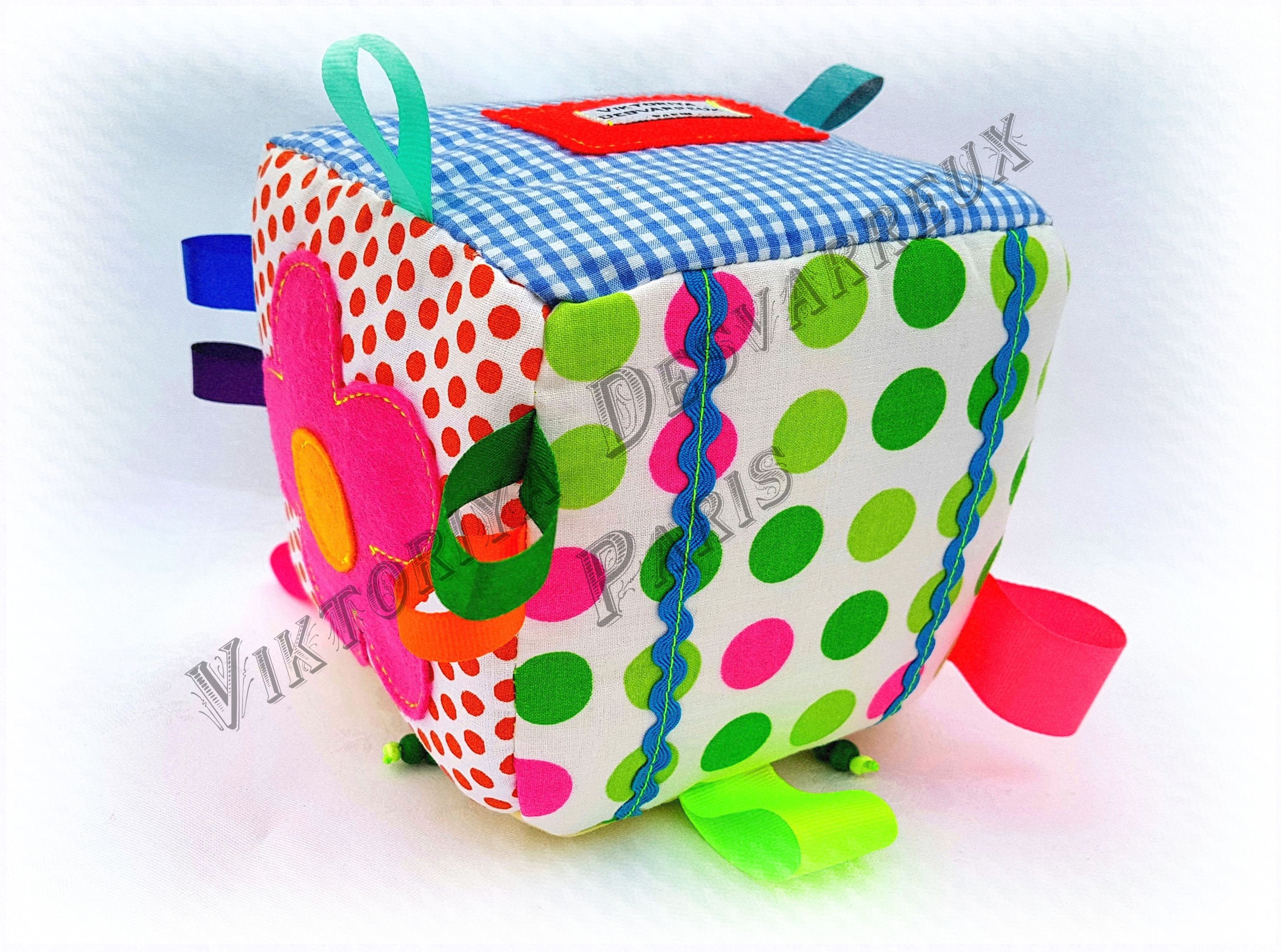 Baby Soft Block Fabric Baby Sensory Blocks Taggie Cube - Etsy