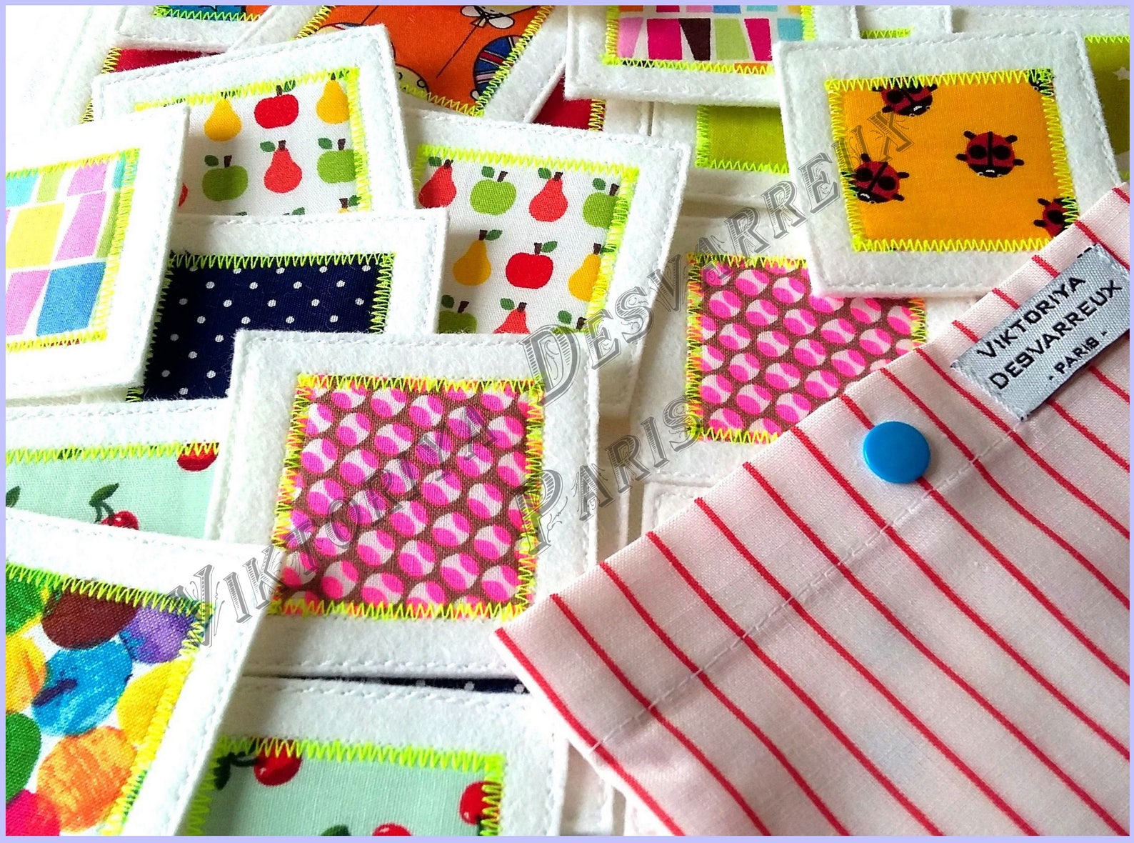 Fabric Memory Game, Color Matching Game 20 Cards , Busy Bags, Toddler ...