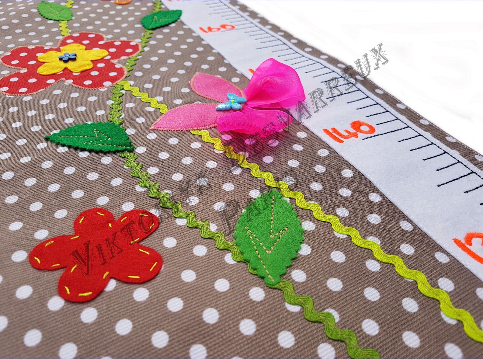 Fabric Growth Chart for Girls Personalized Kids Growth Chart - Etsy