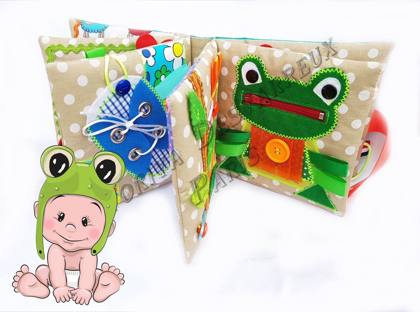 Montessori Toddler Quiet Book, Activity Soft Busy Book, Zipper, Buckle ...