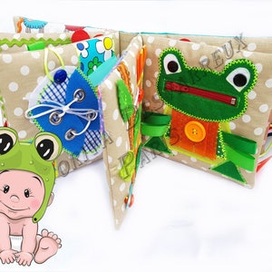 Montessori Toddler Quiet Book, Activity Soft Busy Book, Zipper, Buckle ...