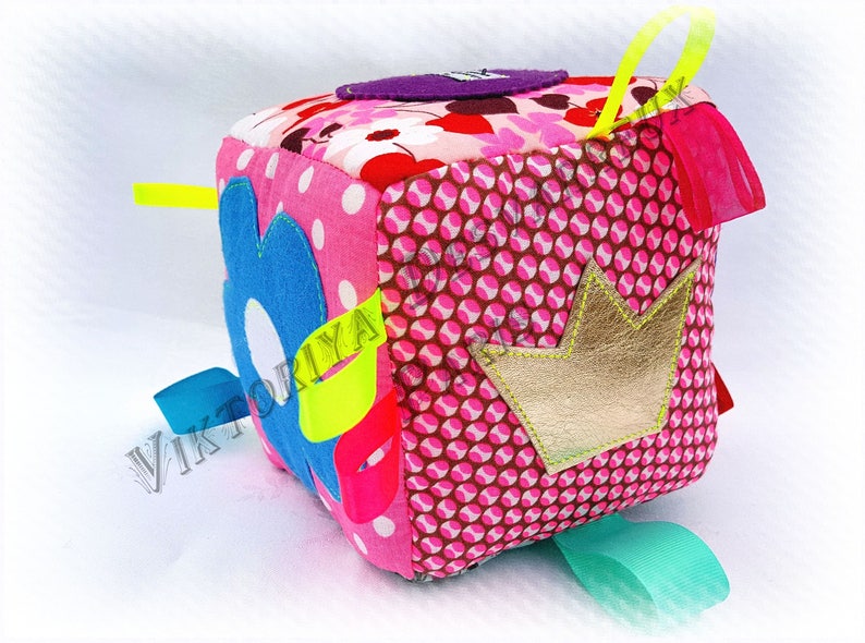 Soft Fabric Block Sensory Toys Taggie Cube Baby Gift - Etsy