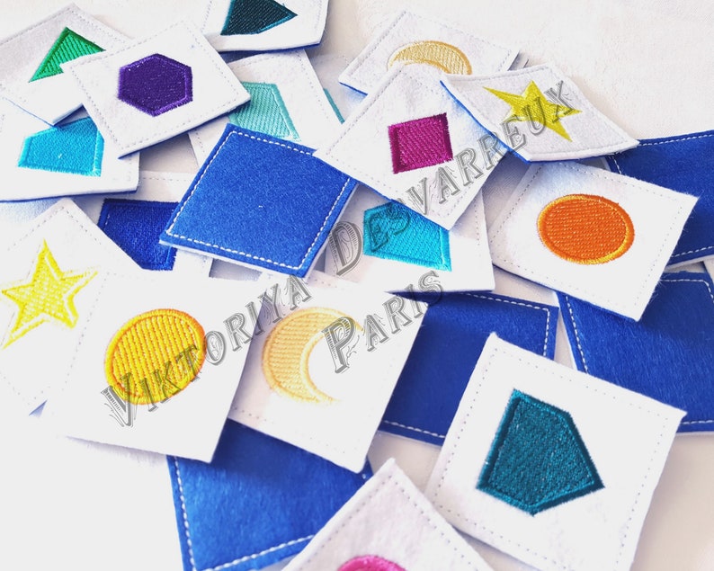 24 Memory Carts Game Shower Memory Game Geometric Shapes - Etsy