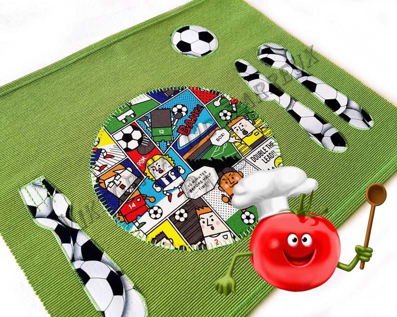 Personalized Montessori Placemat Football Theme Sports First | Etsy