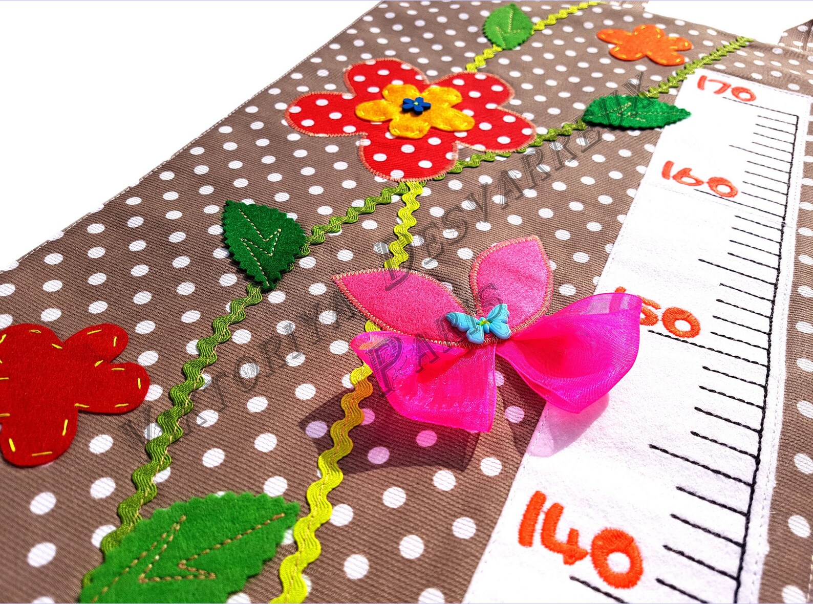 Fabric Growth Chart for Girls Personalized Kids Growth Chart - Etsy