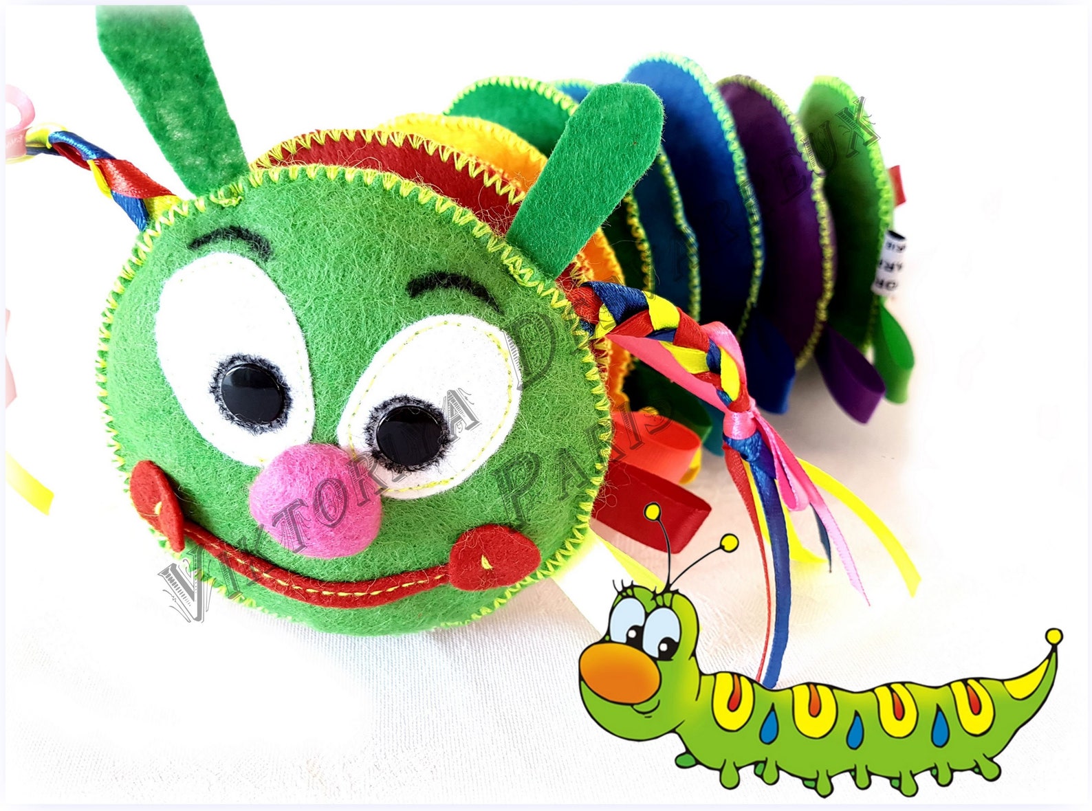 Color Matching Game Caterpillar Rainbow Sorting and Colour - Etsy