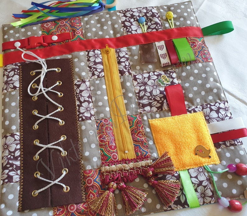 Fidget Quilt, Activity Blanket, Busy Blanket for Alzheimer's / Dementia ...