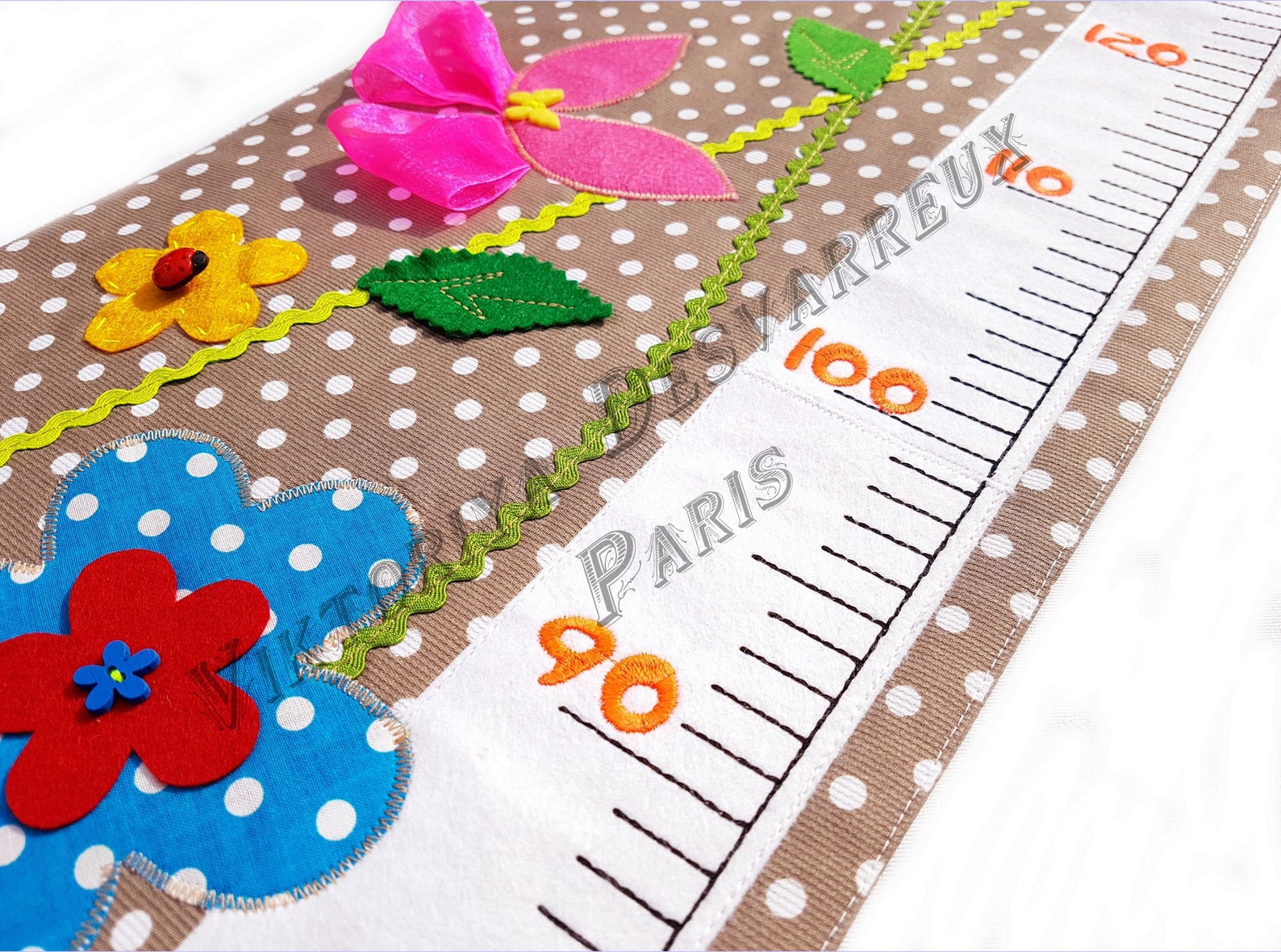 Fabric Growth Chart for Girls Personalized Kids Growth Chart | Etsy