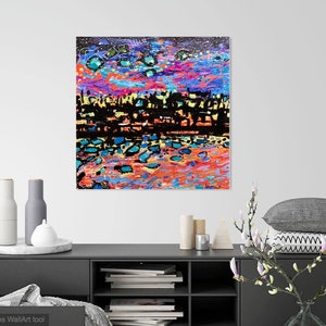 Original Abstract on Canvas 30" X 30" X 3/4" Mysterious Universe - Etsy