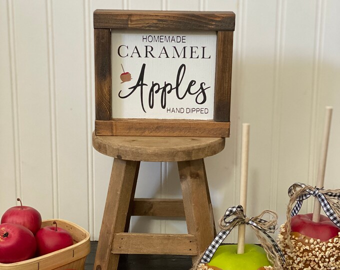 Caramel Apple Sign | Caramel Apples | Fall Sign | Mini Sign for Fall ...