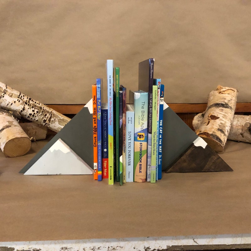Mountain Bookends - Etsy