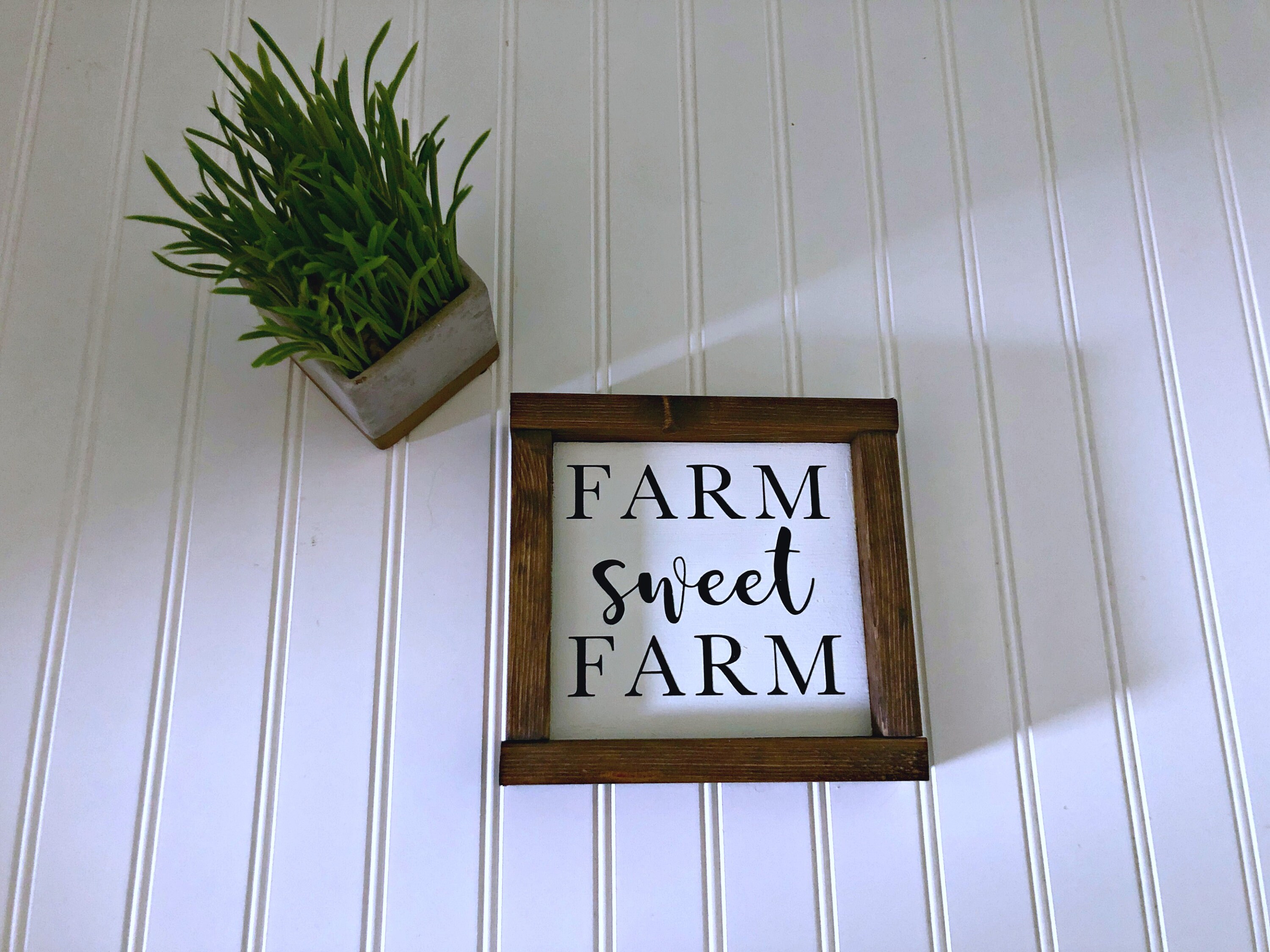 Farm Sweet Farm Sign Farmhouse Sign Modern Farmhouse Decor | Etsy