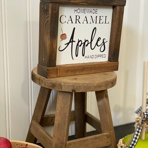 Caramel Apple Sign | Caramel Apples | Fall Sign | Mini Sign for Fall ...