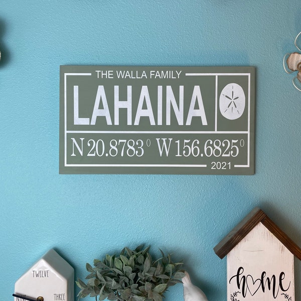 City Coordinates Sign - Etsy