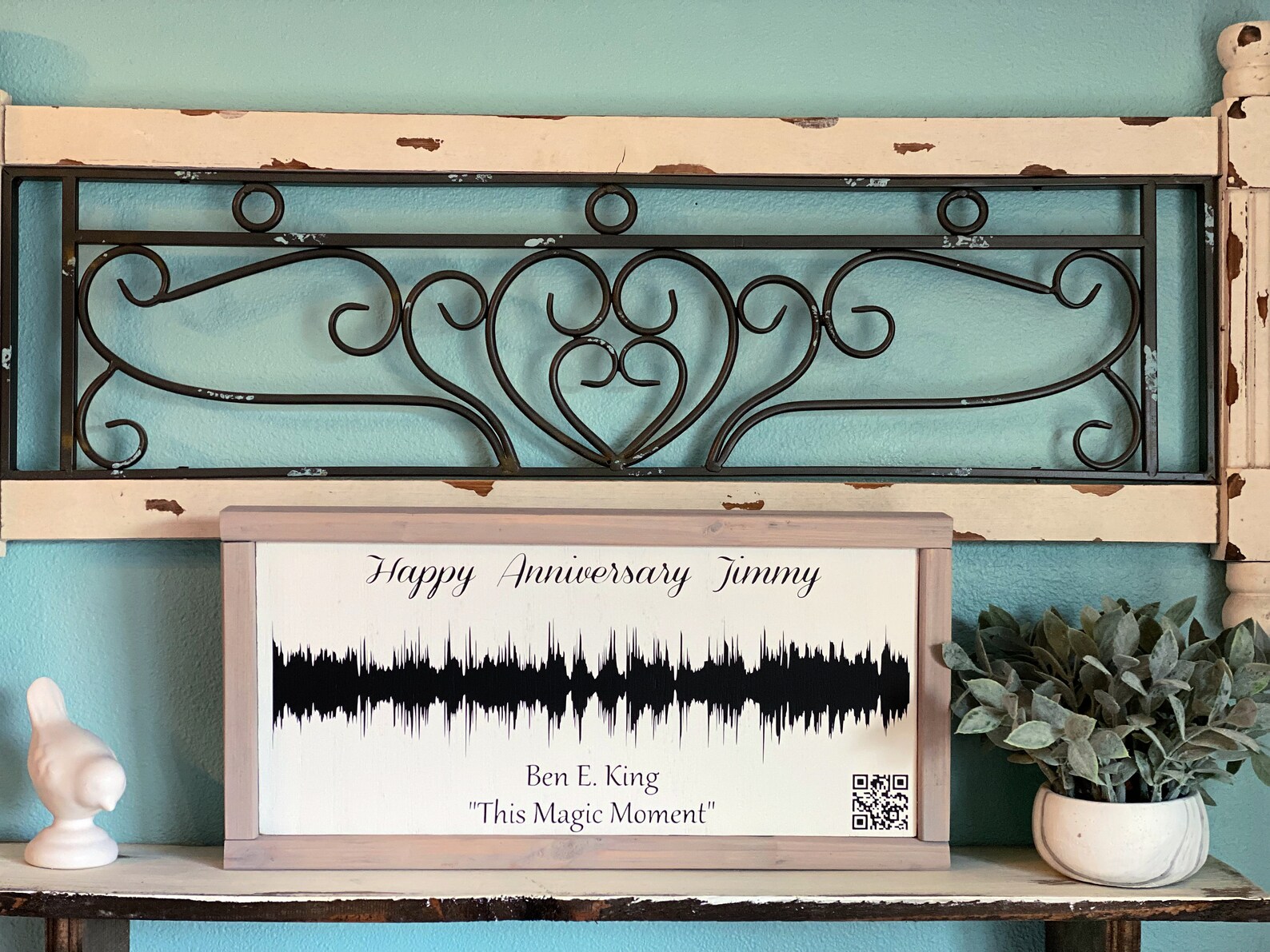 Sound Wave Sign With QR Code Wedding Gift Gift for Spouse - Etsy