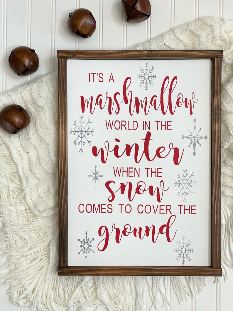 It's a Marshmallow World in the Winter When the Snow Comes | Etsy
