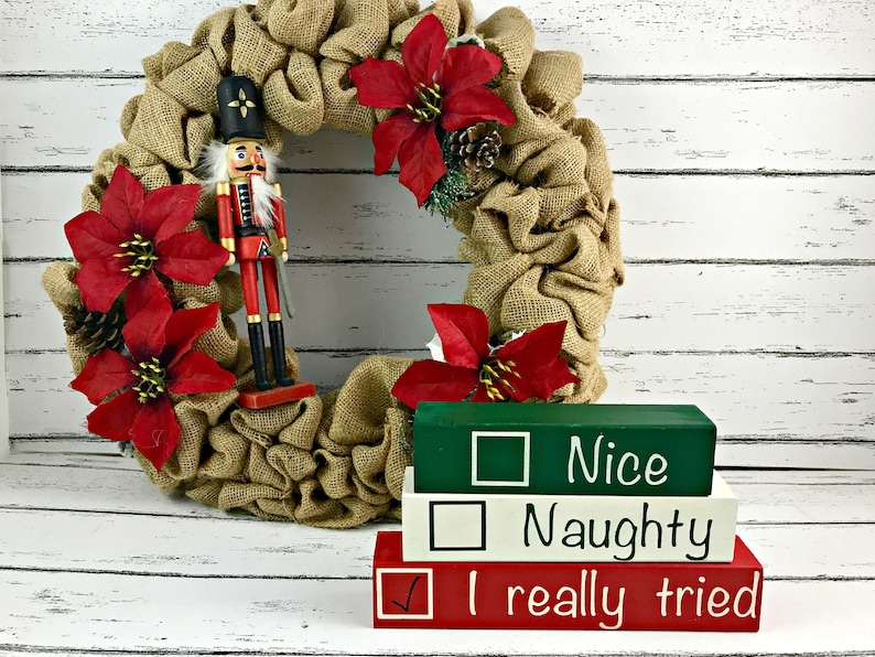 Naughty or Nice Santa's Checklist Winter Home Decor - Etsy