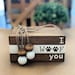 I Woof You | Dog Decor | Wood Book Stacks | Dog Dad Gift | Dog Mom Gift ...