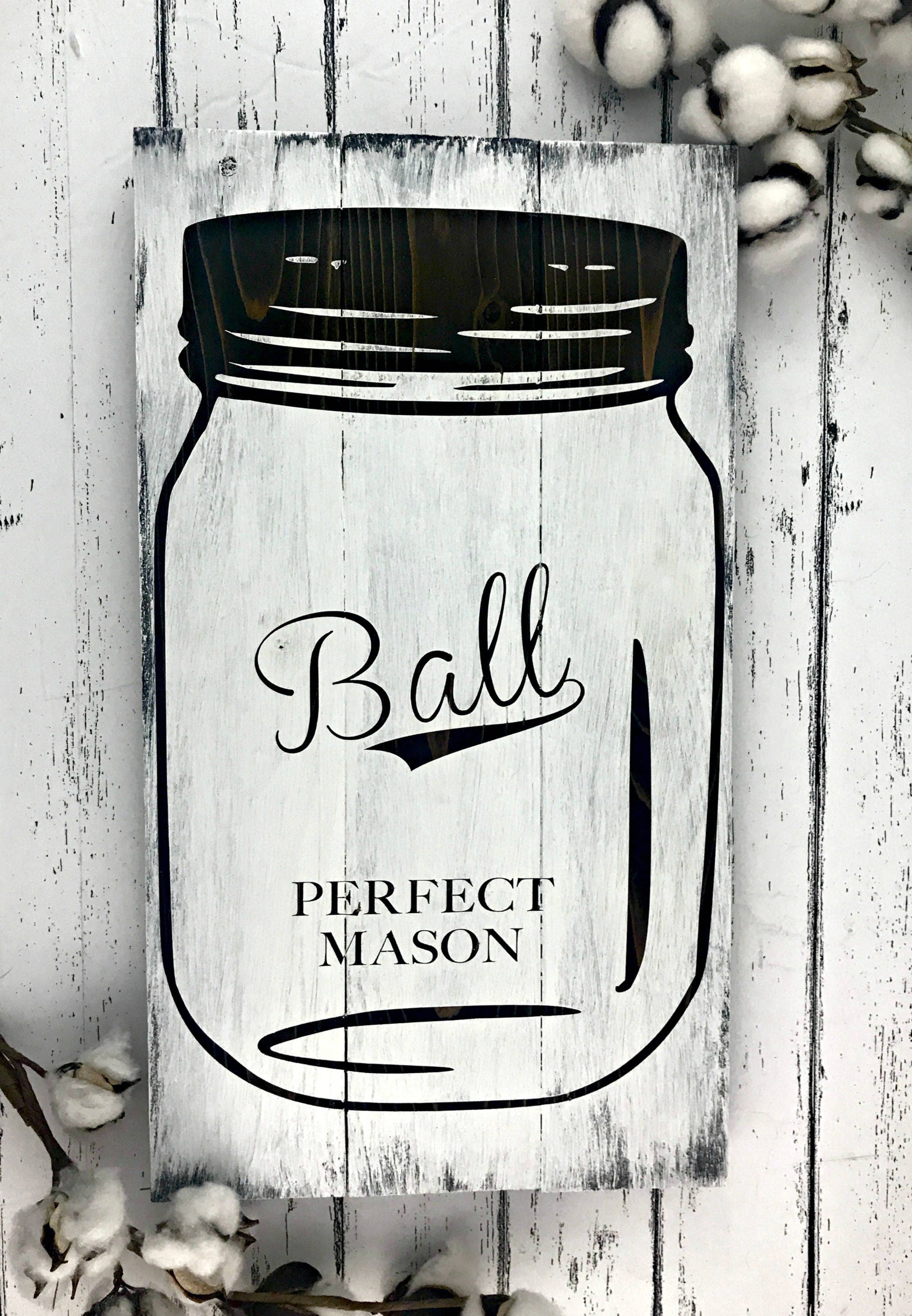 Mason Jar Sign Ball Mason Jar Farmhouse Decor Farm Signs | Etsy
