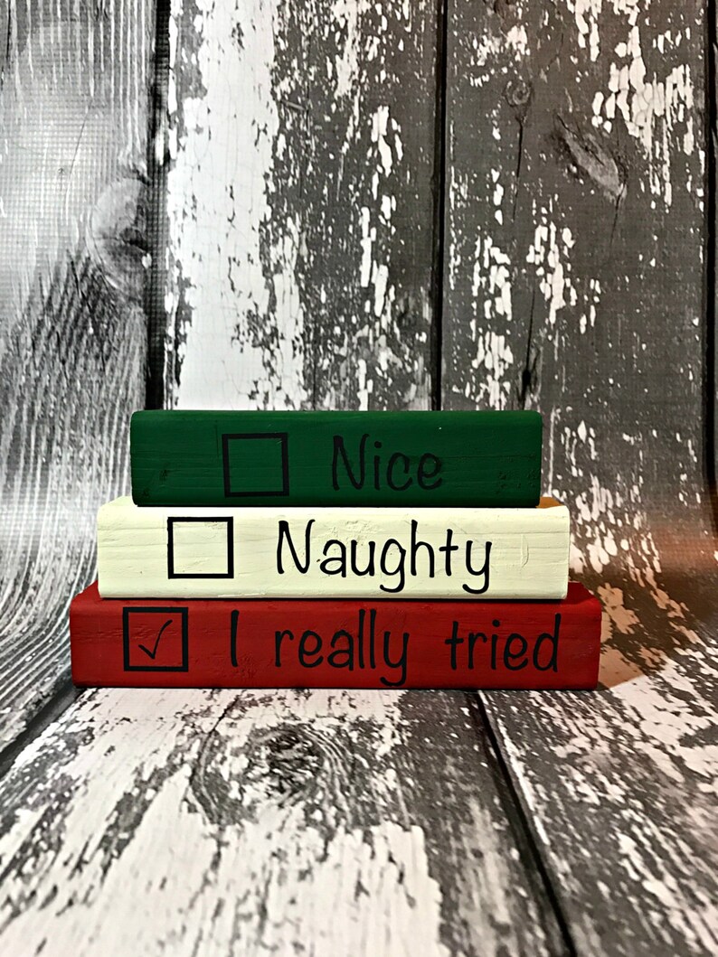 Naughty or Nice Santa's Checklist Winter Home Decor - Etsy