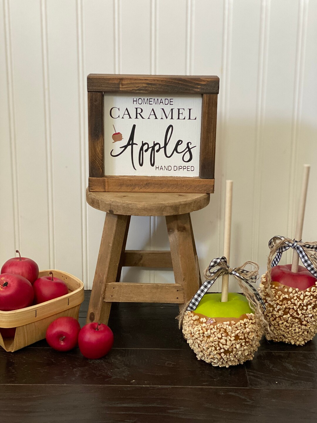 Caramel Apple Sign | Caramel Apples | Fall Sign | Mini Sign for Fall ...