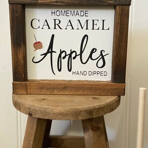 Caramel Apple Sign | Caramel Apples | Fall Sign | Mini Sign for Fall ...