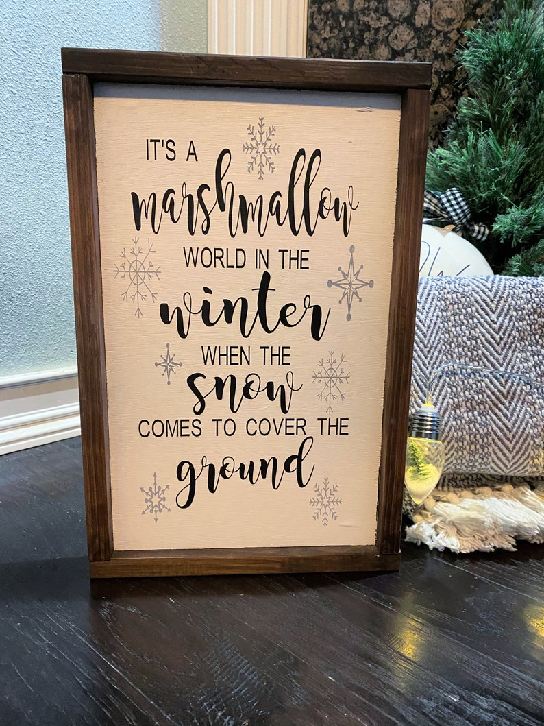 It's a Marshmallow World in the Winter When the Snow Comes | Etsy