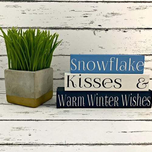 Reversible Autumn and Winter Sign Reversible Blocks Fall | Etsy