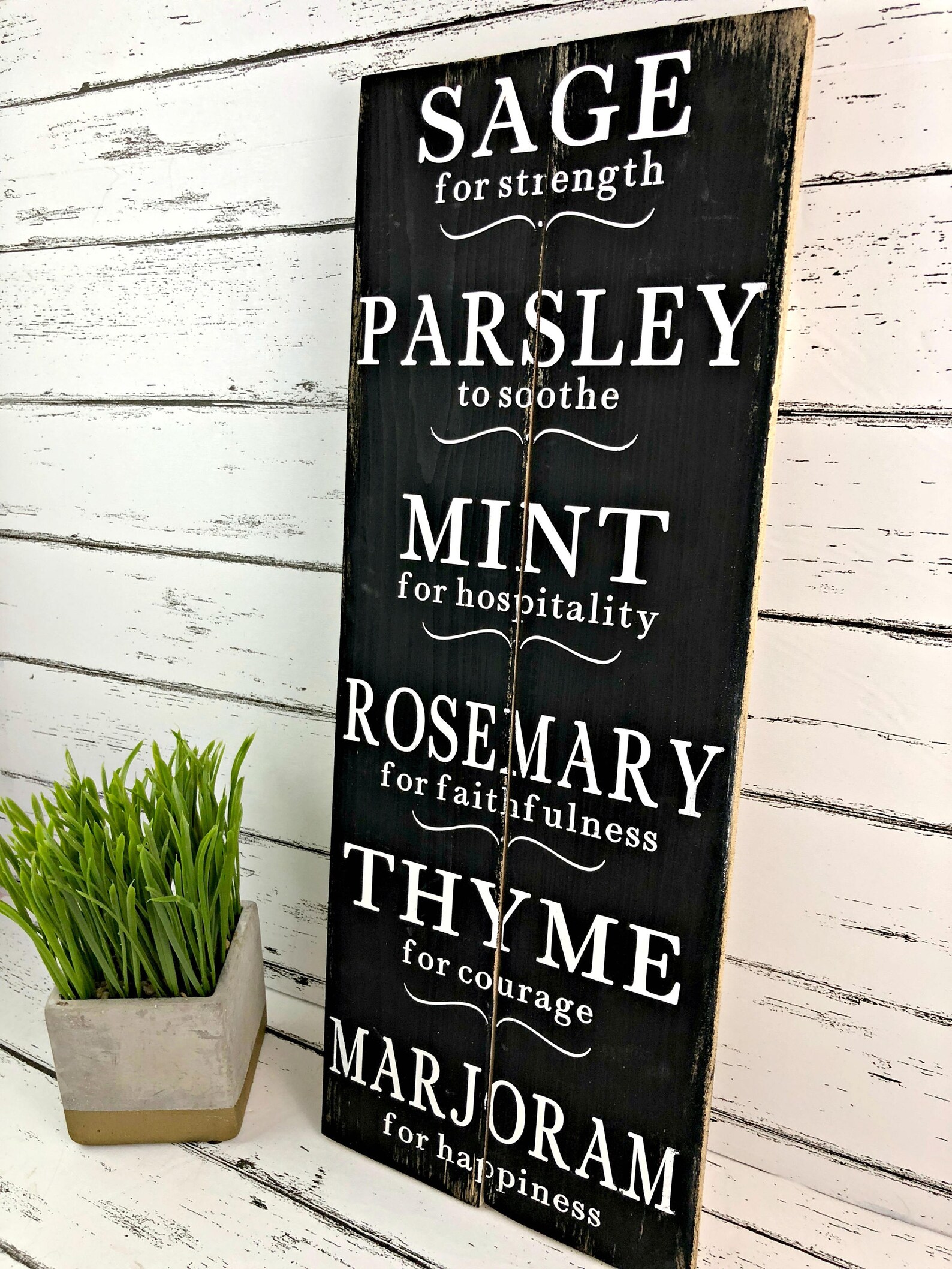 Herb Meanings Sign Kitchen Sign Garden Sign Farmhouse Decor Parsley ...