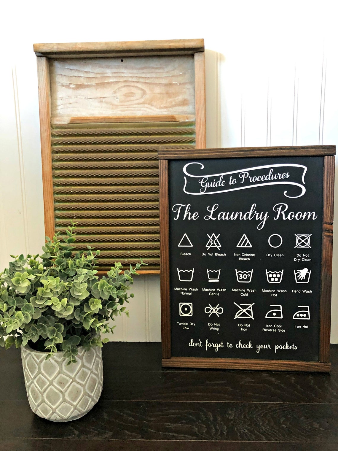 Laundry Guide Sign Laundry Procedures Sign Laundry Room | Etsy