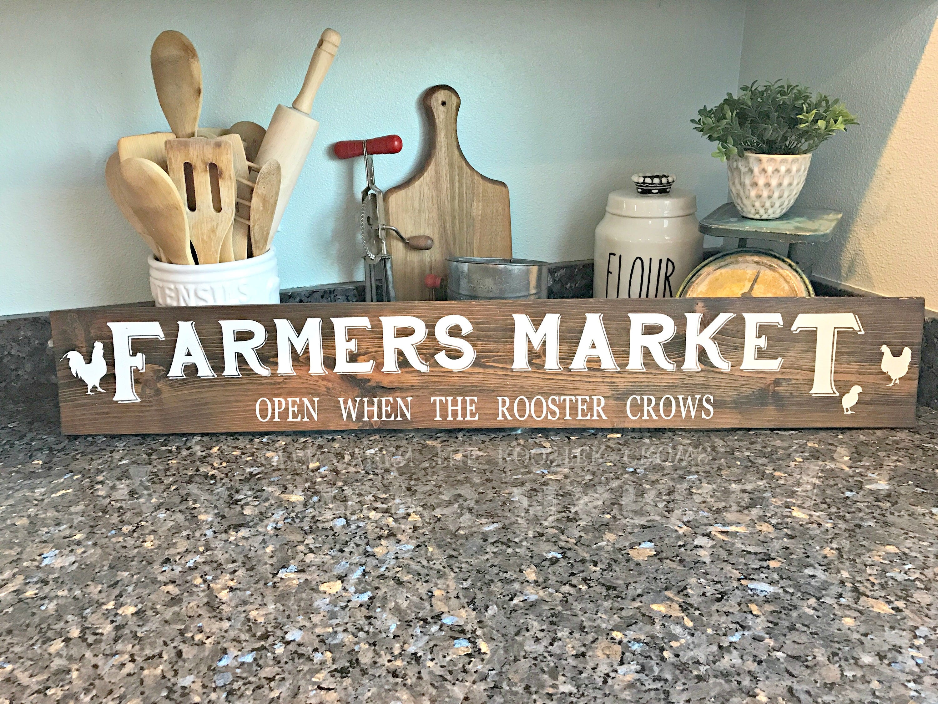Farmers Market Wooden Sign