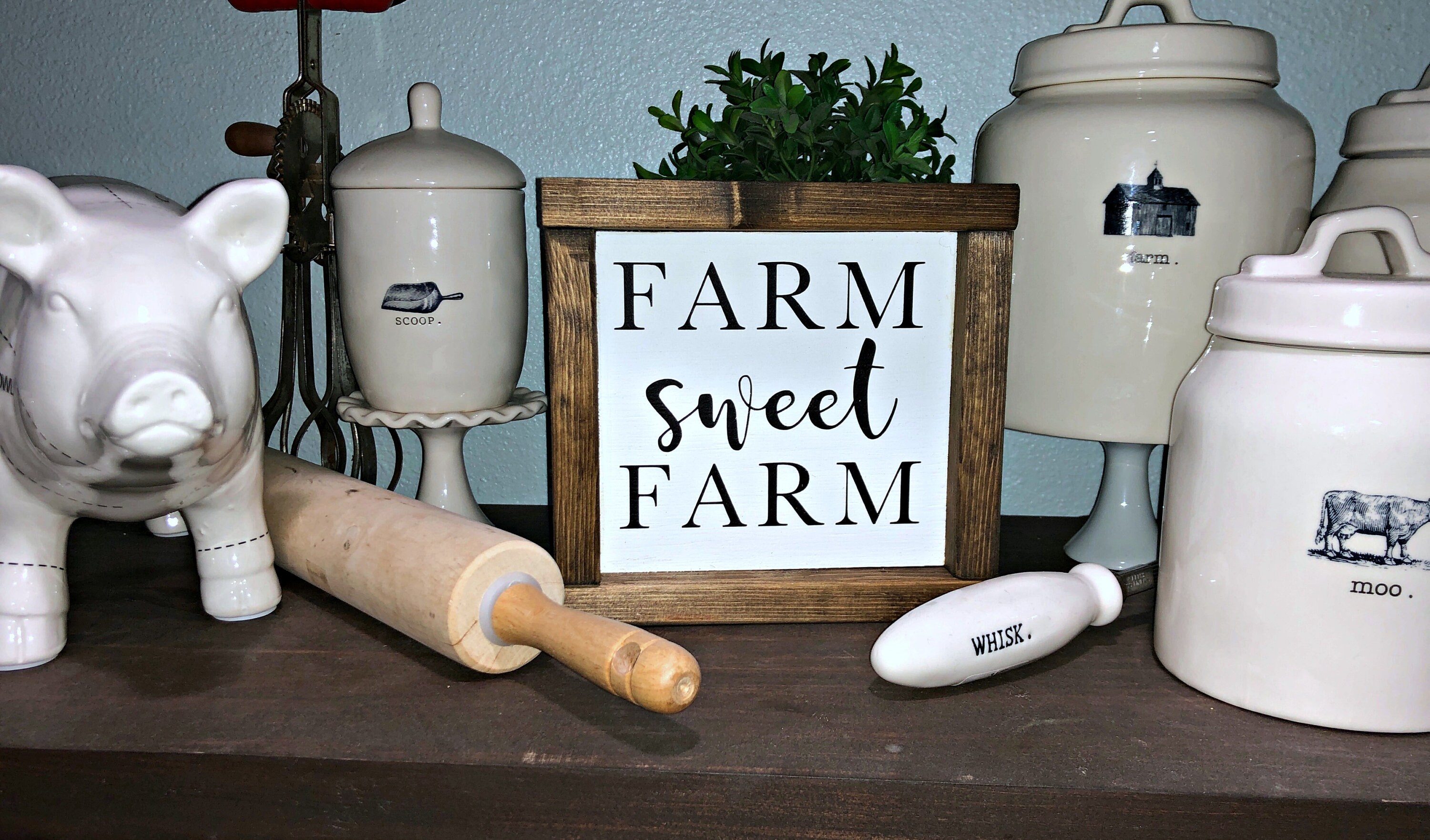 Farm Sweet Farm Sign Farmhouse Sign Modern Farmhouse Decor | Etsy