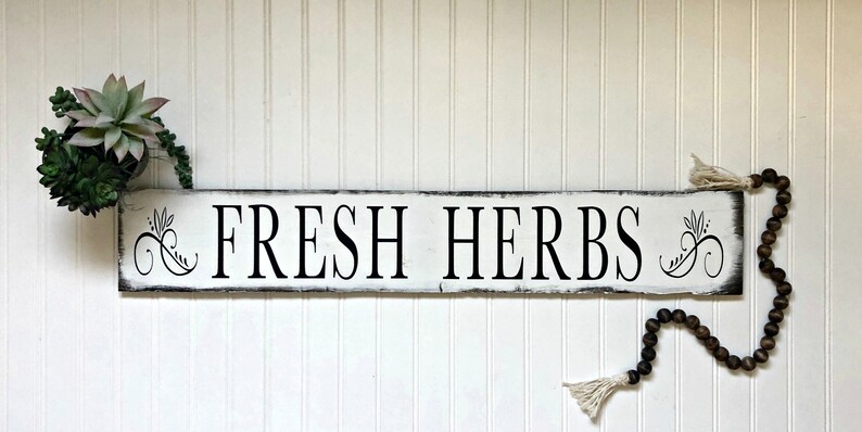 Fresh Herbs Sign Herb Sign Garden Sign Kitchen Sign - Etsy