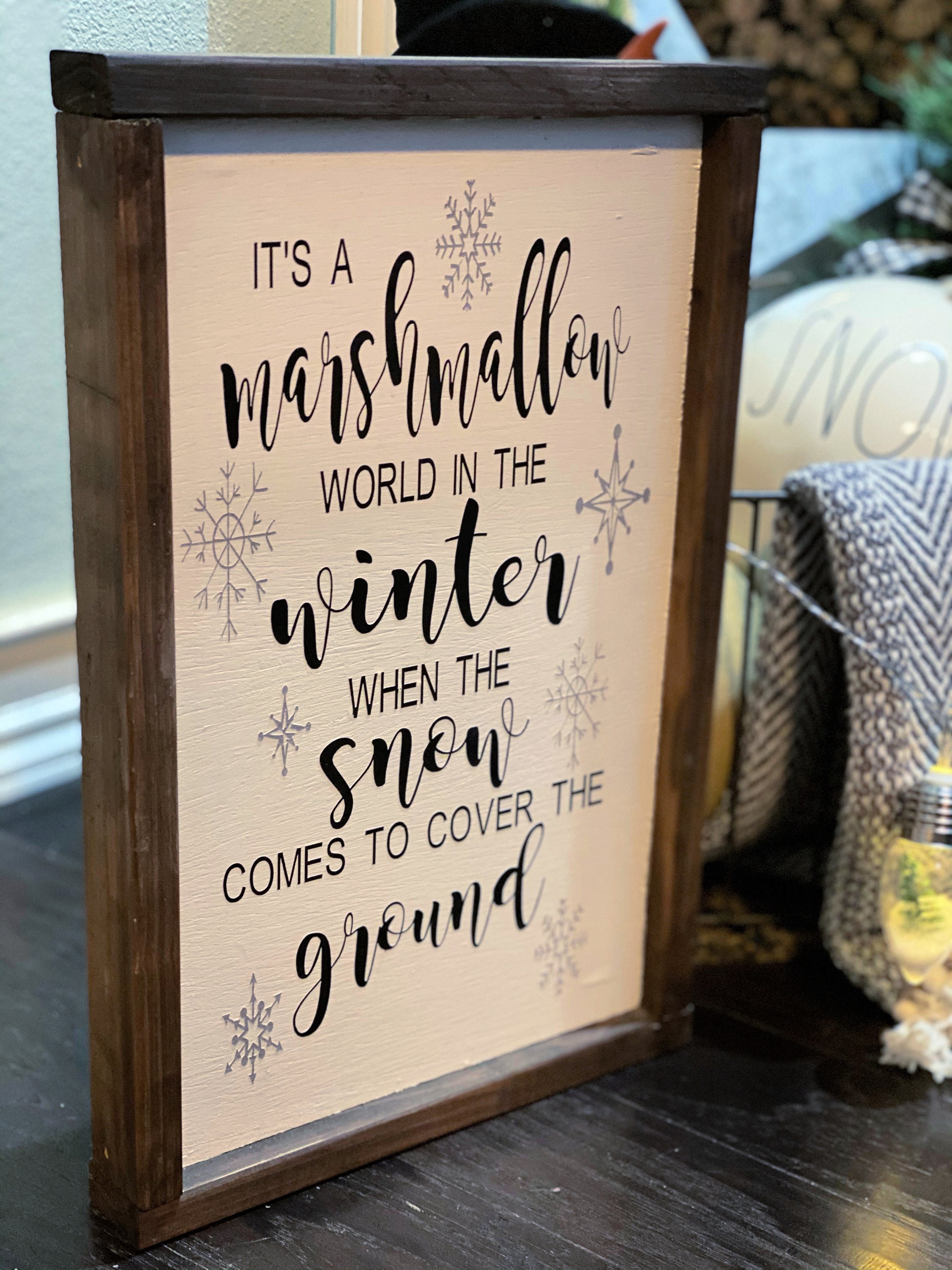It's a Marshmallow World in the Winter When the Snow Comes - Etsy