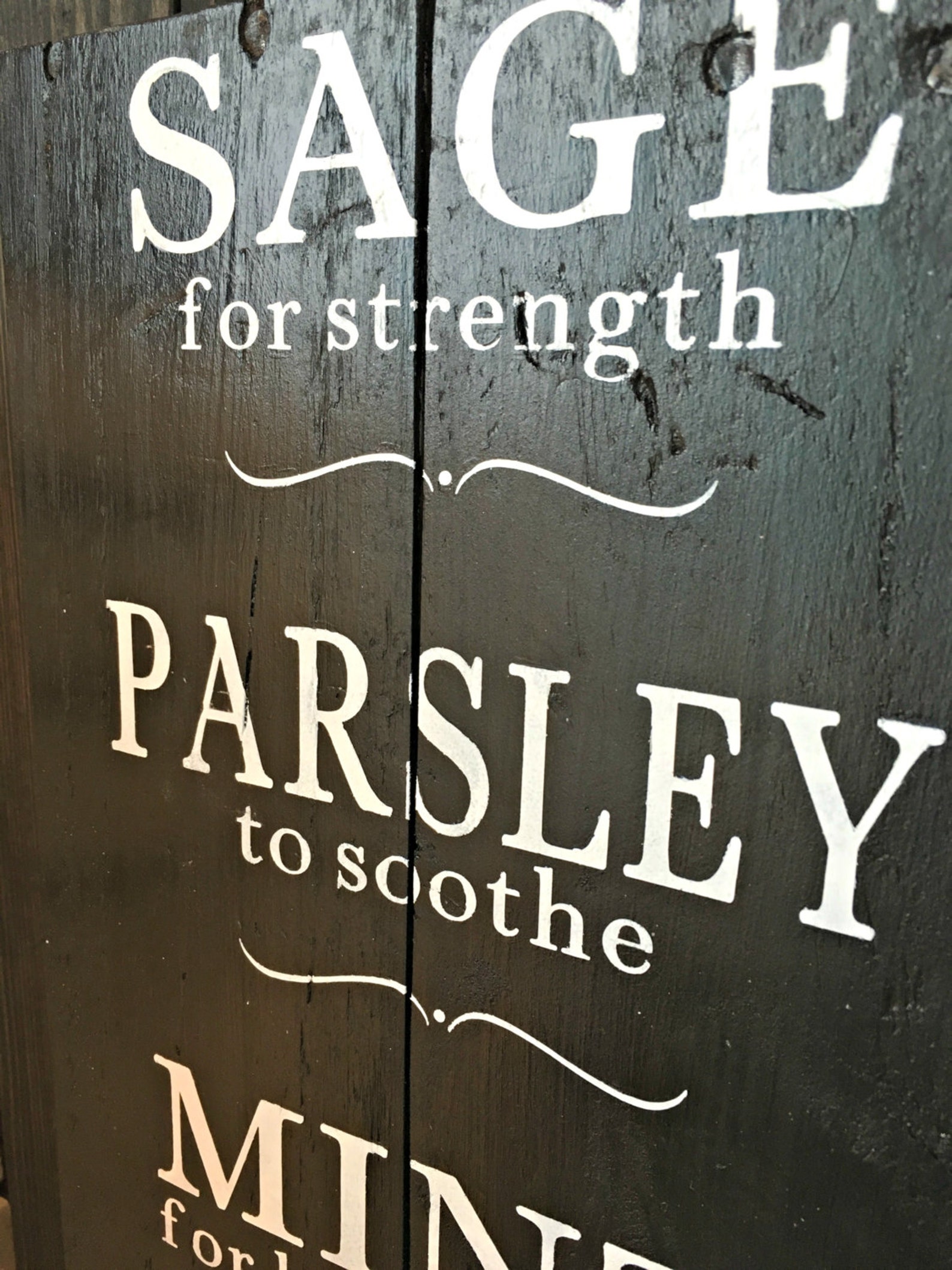 Herb Meanings Sign Kitchen Sign Garden Sign Farmhouse Decor Parsley ...