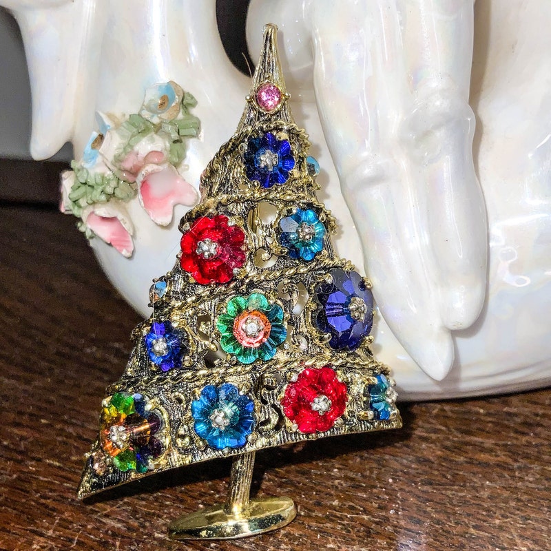 Weiss Brooches Christmas - Etsy